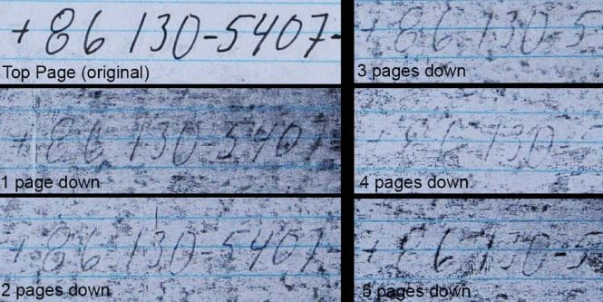 Revealing Indents Using Electrostatic Detection Apparatus Esda